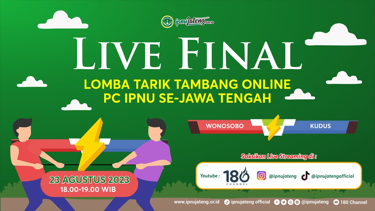 FINAL LOMBA TARIK TAMBANG ONLINE IPNU JAWA TENGAH - YouTube