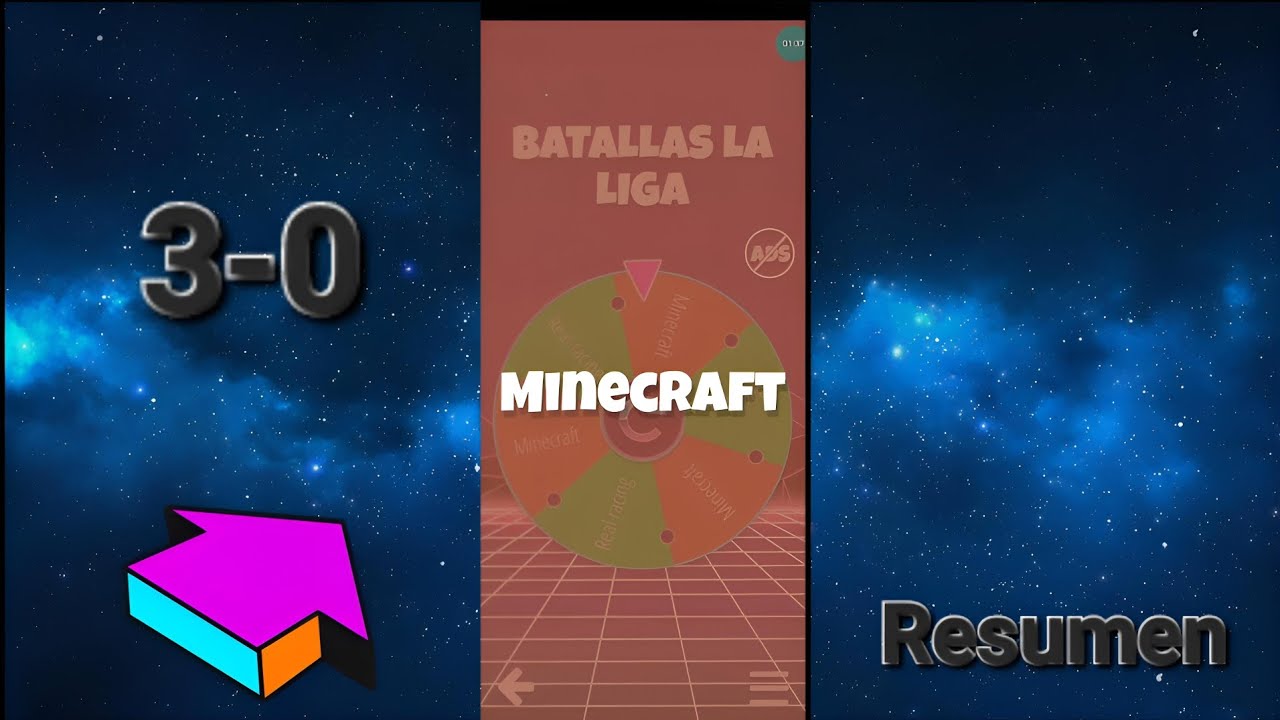 Minecraft 2 Real racing 0 (3-0) | Batallas La Liga - YouTube