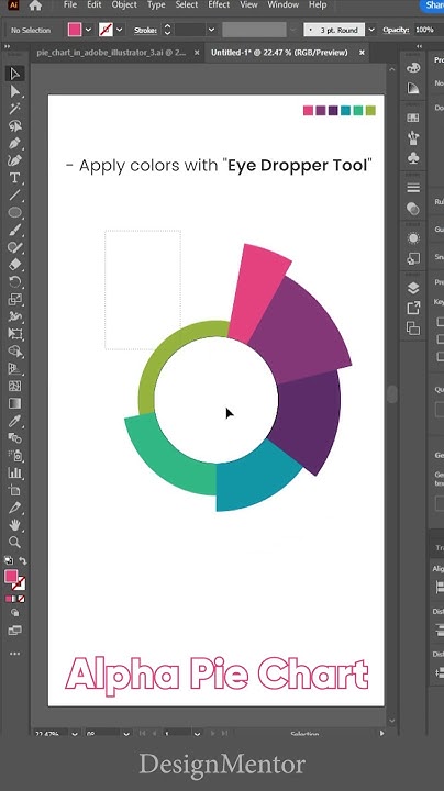 How to create Alpha Pie Chart in Adobe Illustrator | DesignMentor - YouTube