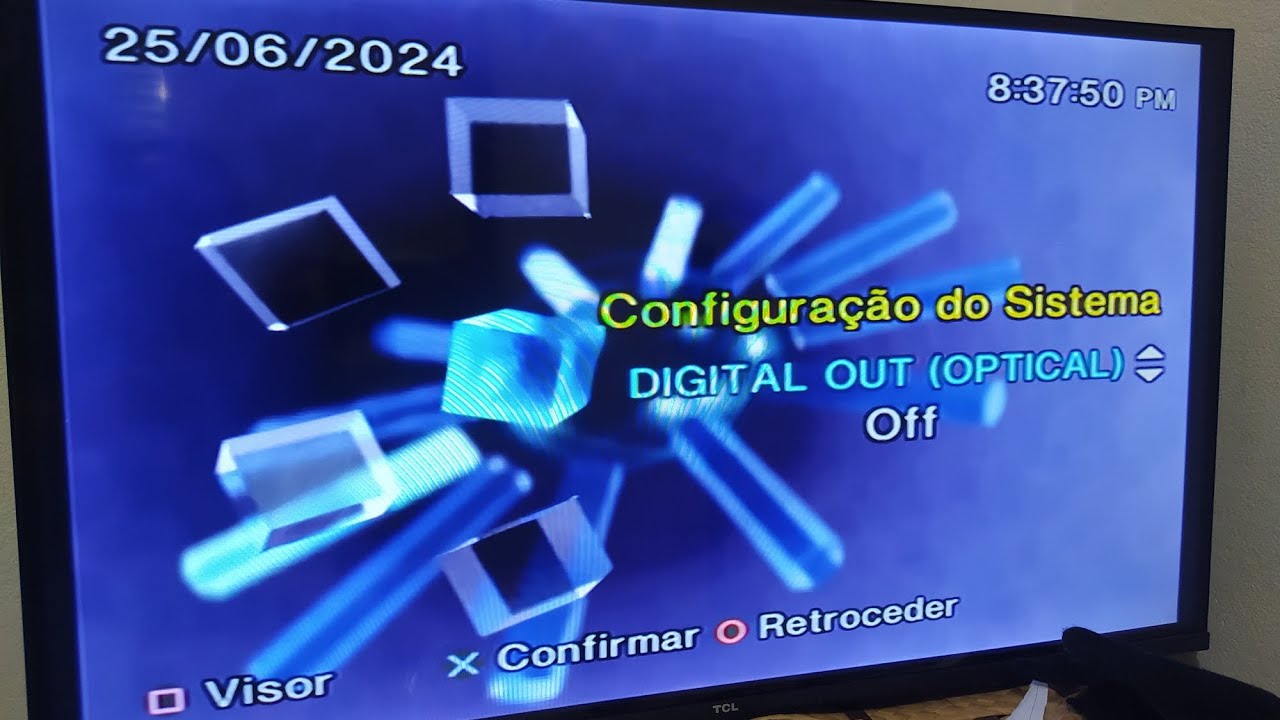 Configuração digital out optical PlayStation 2 - YouTube