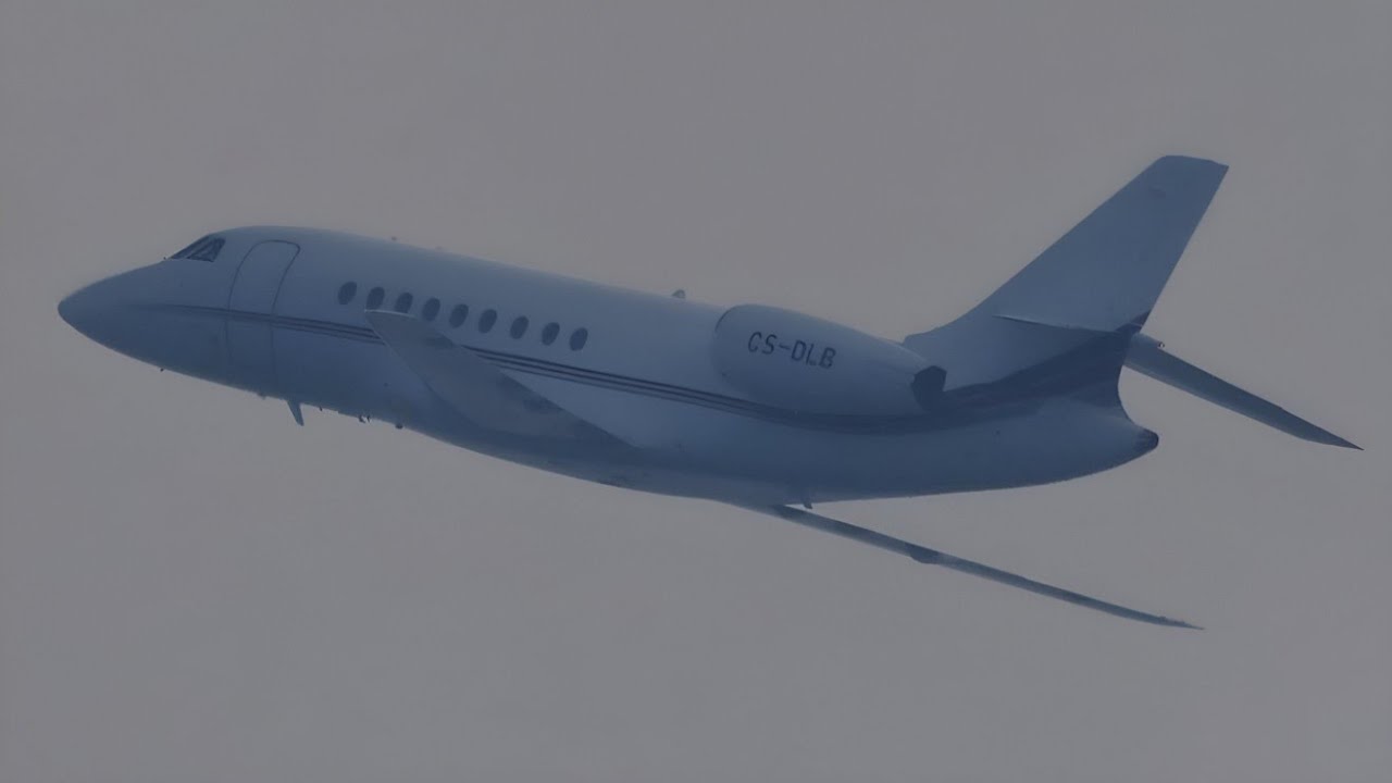 (4k) DassaultFalcon 2000EX (F2TH) NetJets Europe CS-DLB - YouTube