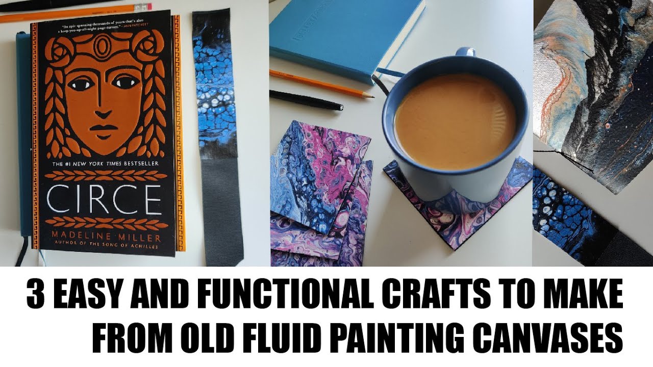 3 crafts you can make with upcycled fluid canvases! - Functional and ...