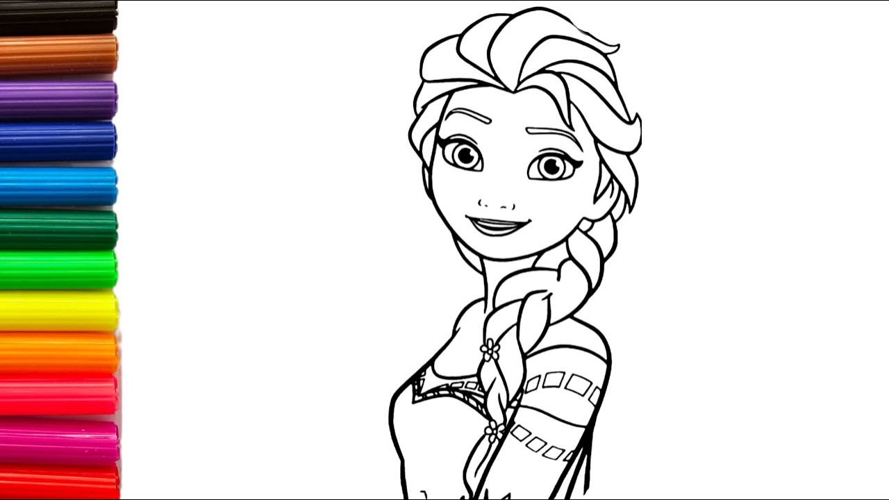 How to draw ice queen 👸 | Drawing Elsa from Frozen | Drawing Disney ...