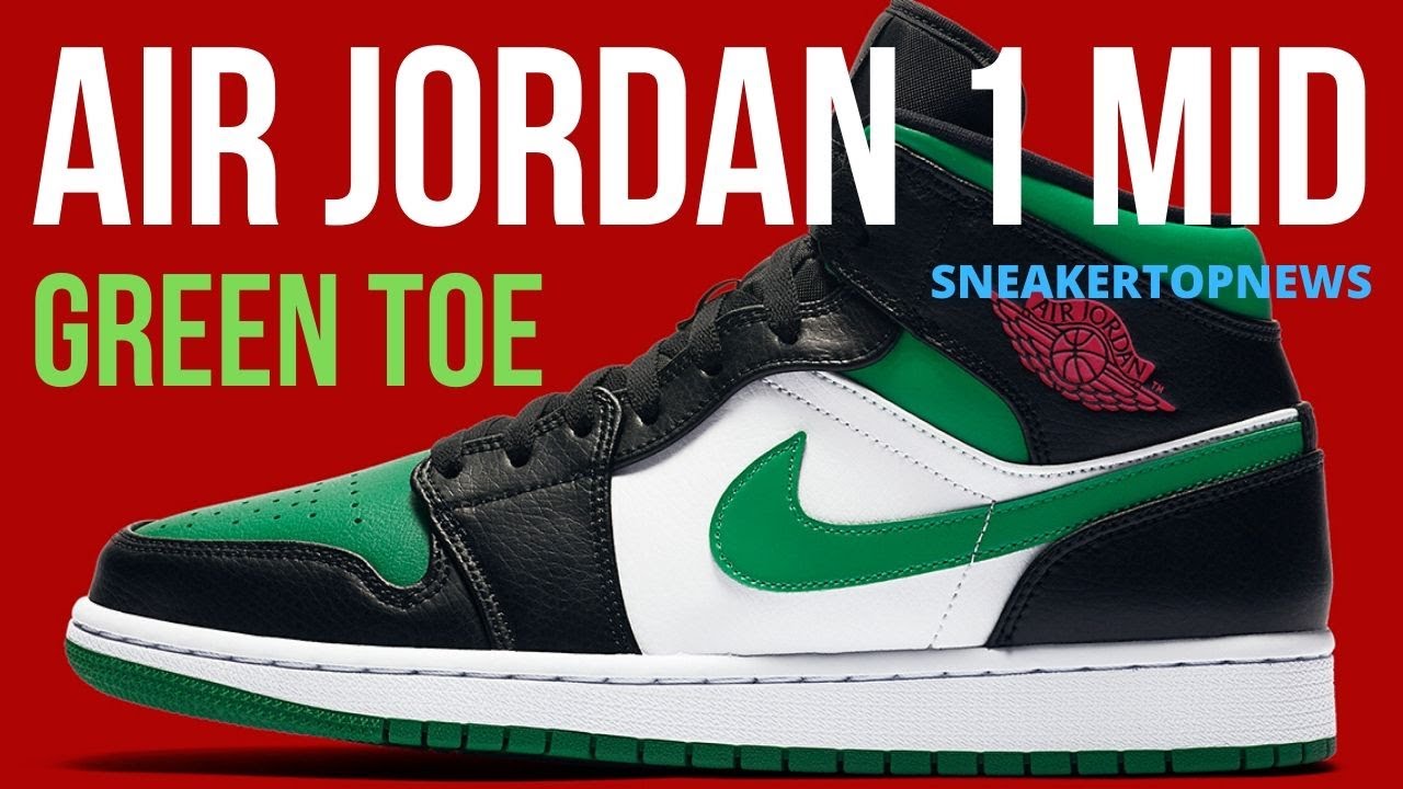 The Air Jordan 1 Mid “Green Toe” Provides A Festive Look For The ...