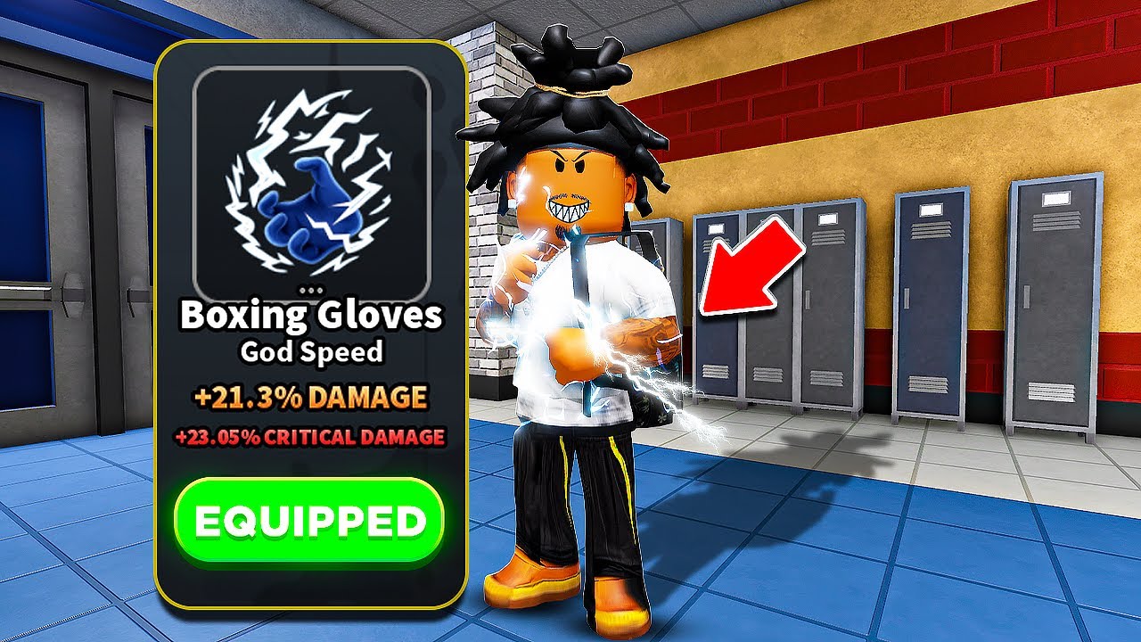 I Unlocked The NEW 0.5% God Speed Gloves in Roblox Fight in a School..😍 ...