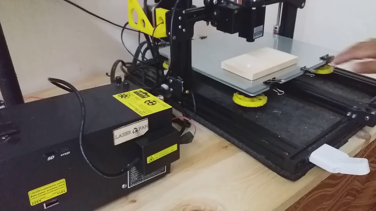 Creality Cr-10 3d printer laser mod - YouTube