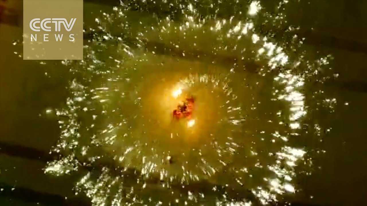 Aerial shots: splendid firework events in Chinese Spring Festival - YouTube