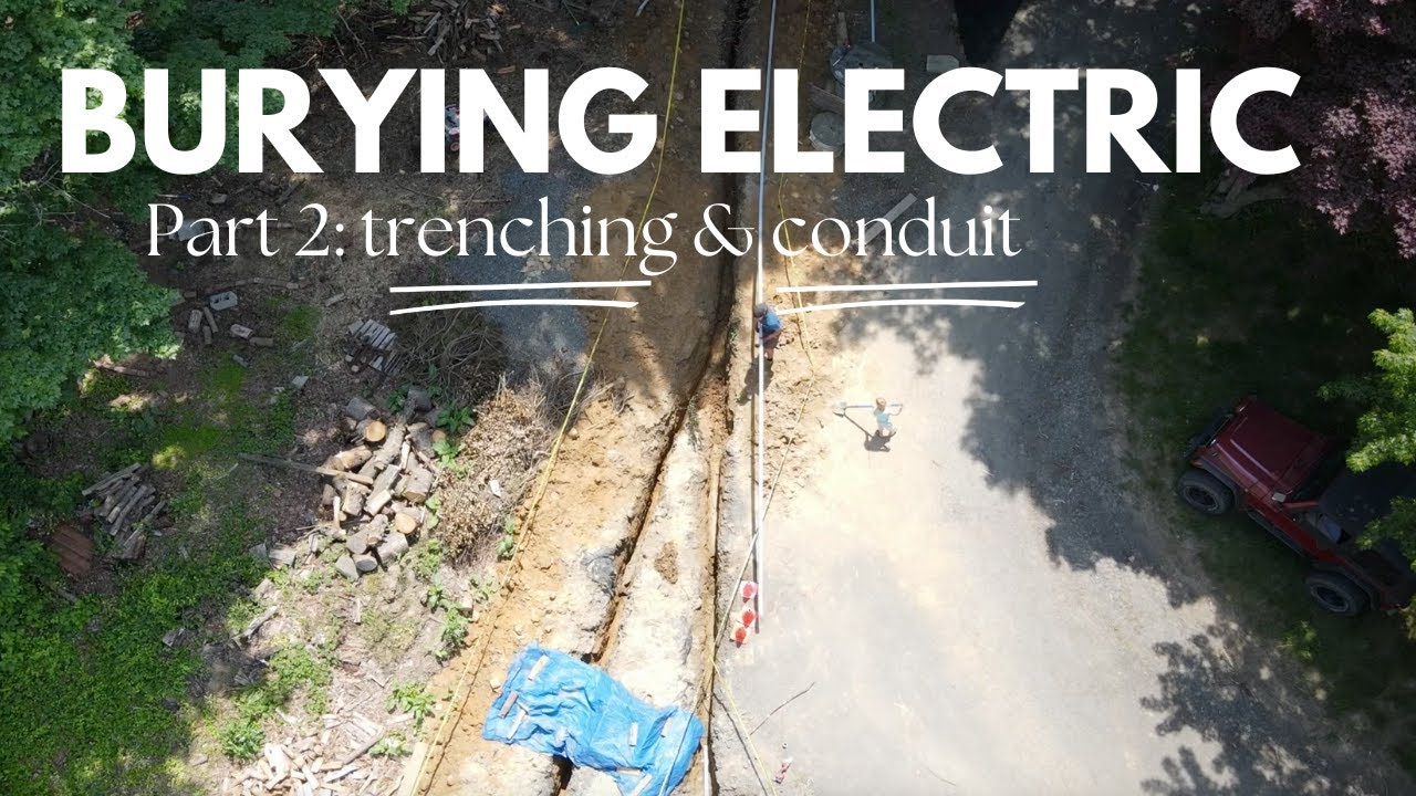 Underground Electric Install Part 2 | Digging Trench & Burying Conduit ...