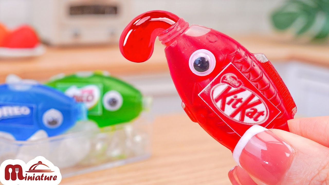 Sweet Miniature: MILO, KITKAT, and OREO Honey Jelly Bottle DIY | ASMR ...