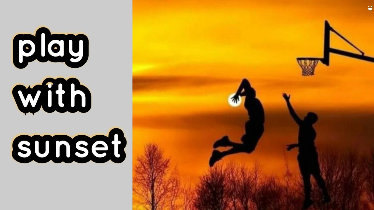 Play with sunset Basketball |Acrylic paints step by step | weekly task ...