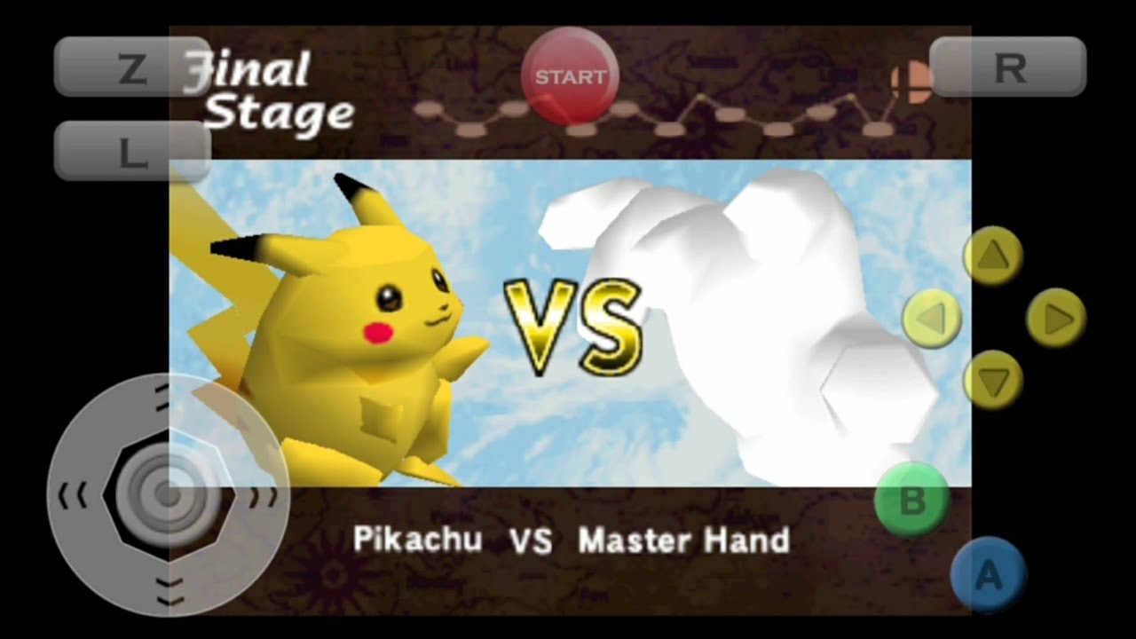 Super Smash Bros Final Stage | Pikachu Vs Master Hand Gameplay ...