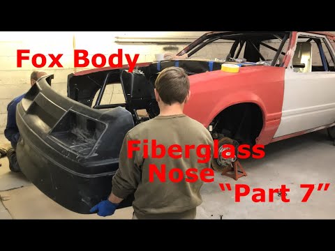 Fox Body build “part 7” fitting the front nose - YouTube