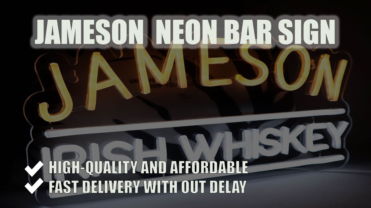 Jameson Neon Bar Sign | Affordable Neon Sign For Your Garage | Buy ...