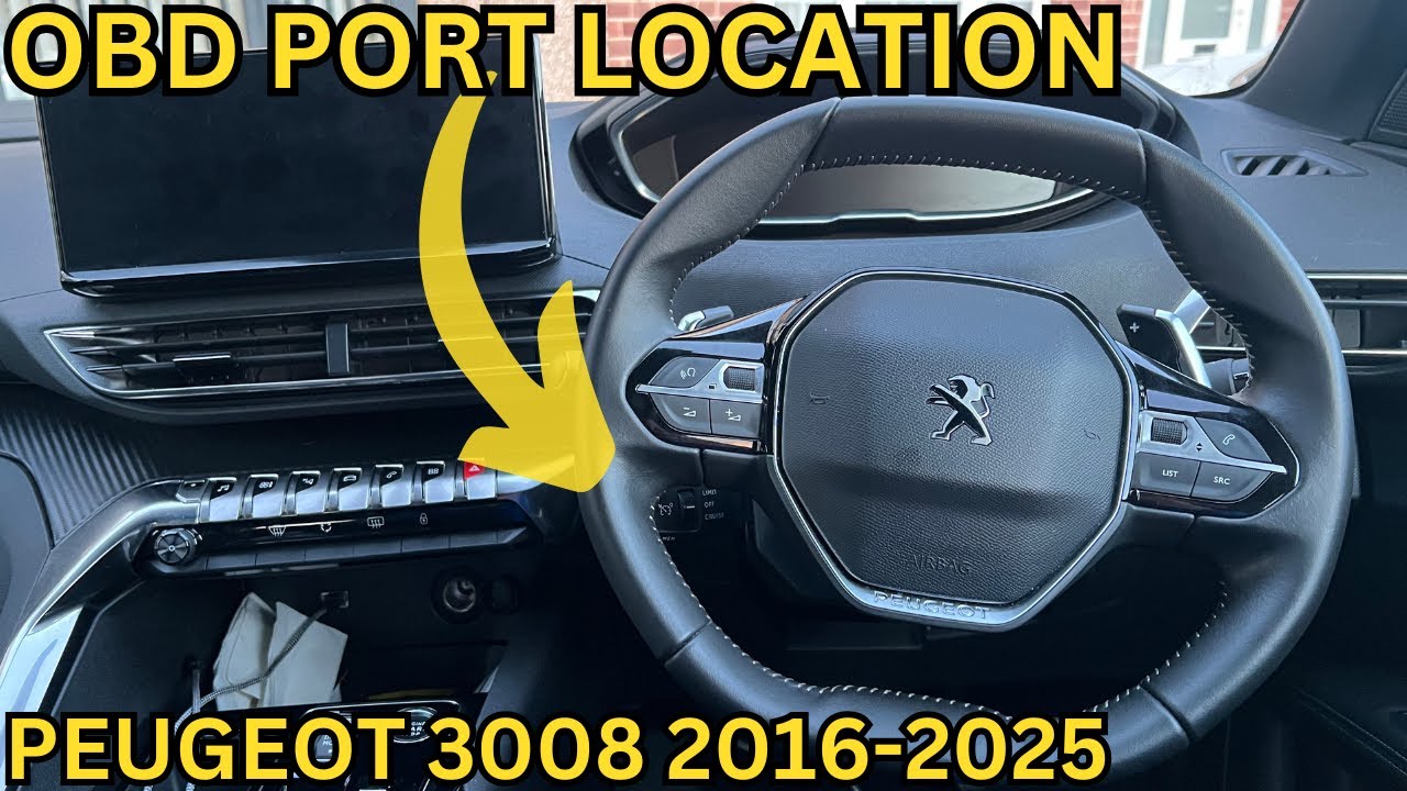 How To Find OBD Port Location On A PEUGEOT 3008 (2016-2025) - YouTube