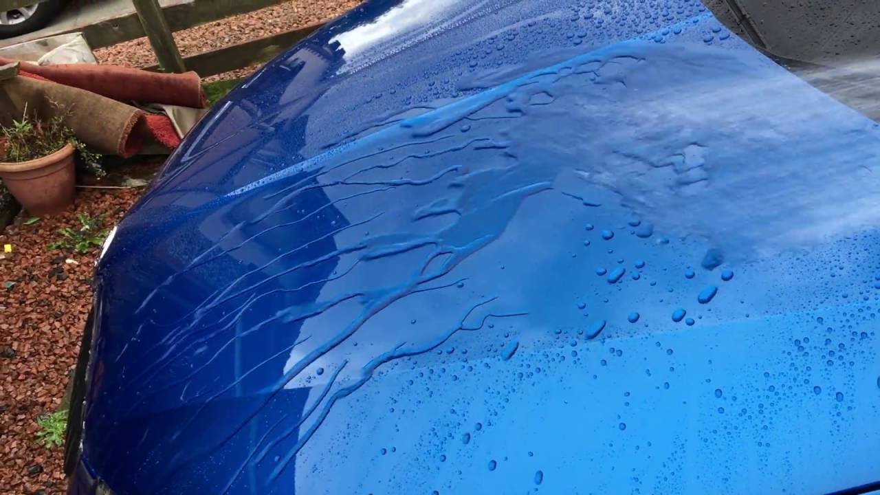 infinity super gloss wax water sheeting - YouTube