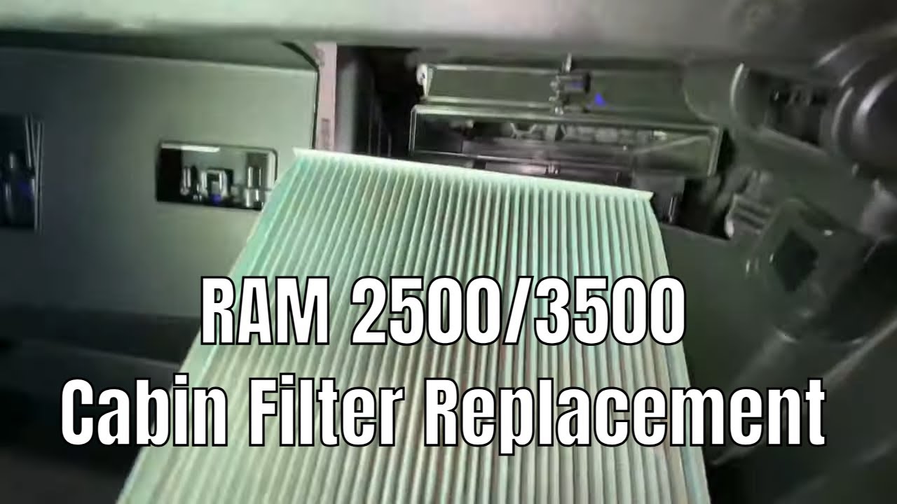 RAM 2500/3500 5th Generation - Cabin Air Filter Replacement - YouTube
