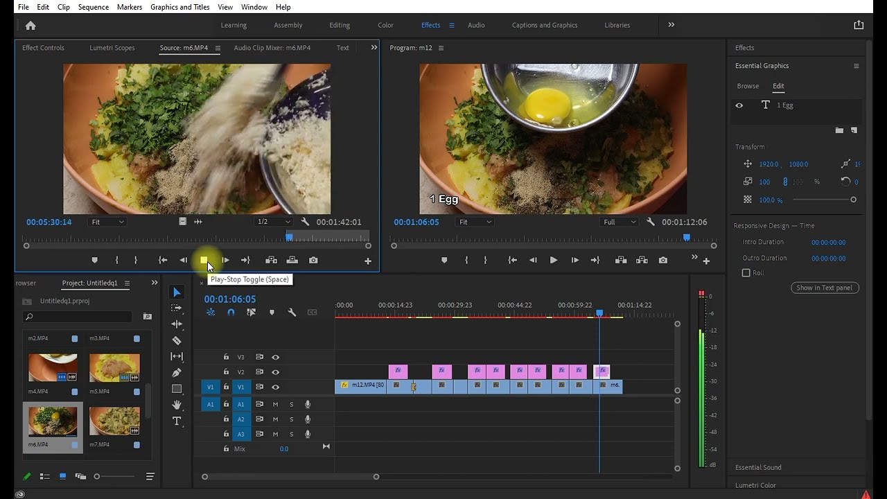 How to edit Food Recipe Videos in Adobe Premiere Pro - YouTube