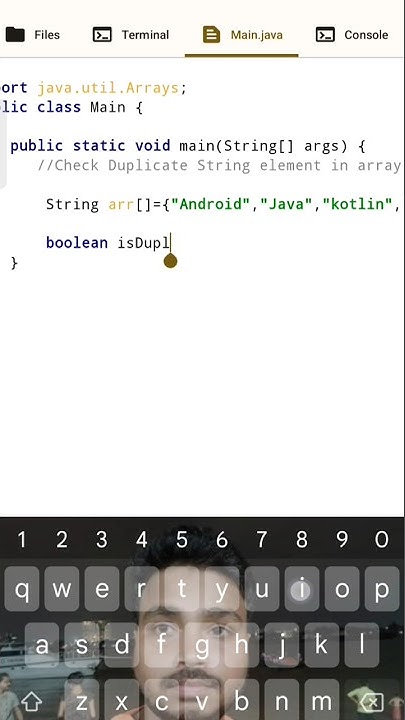 Java Program To Check Duplicate String Elements In Array Youtube