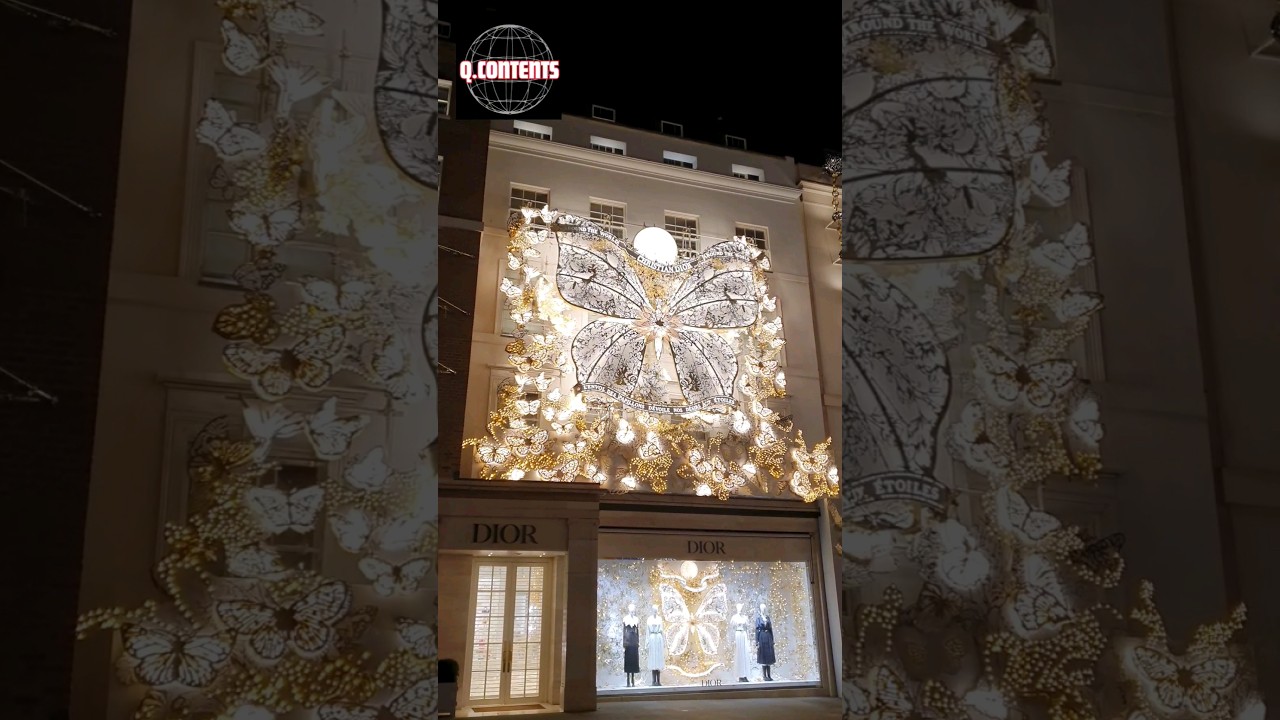 DIOR CHRISTMAS LIGHTS IN 🇬🇧 #dior #designer #shop #beautiful #light # ...