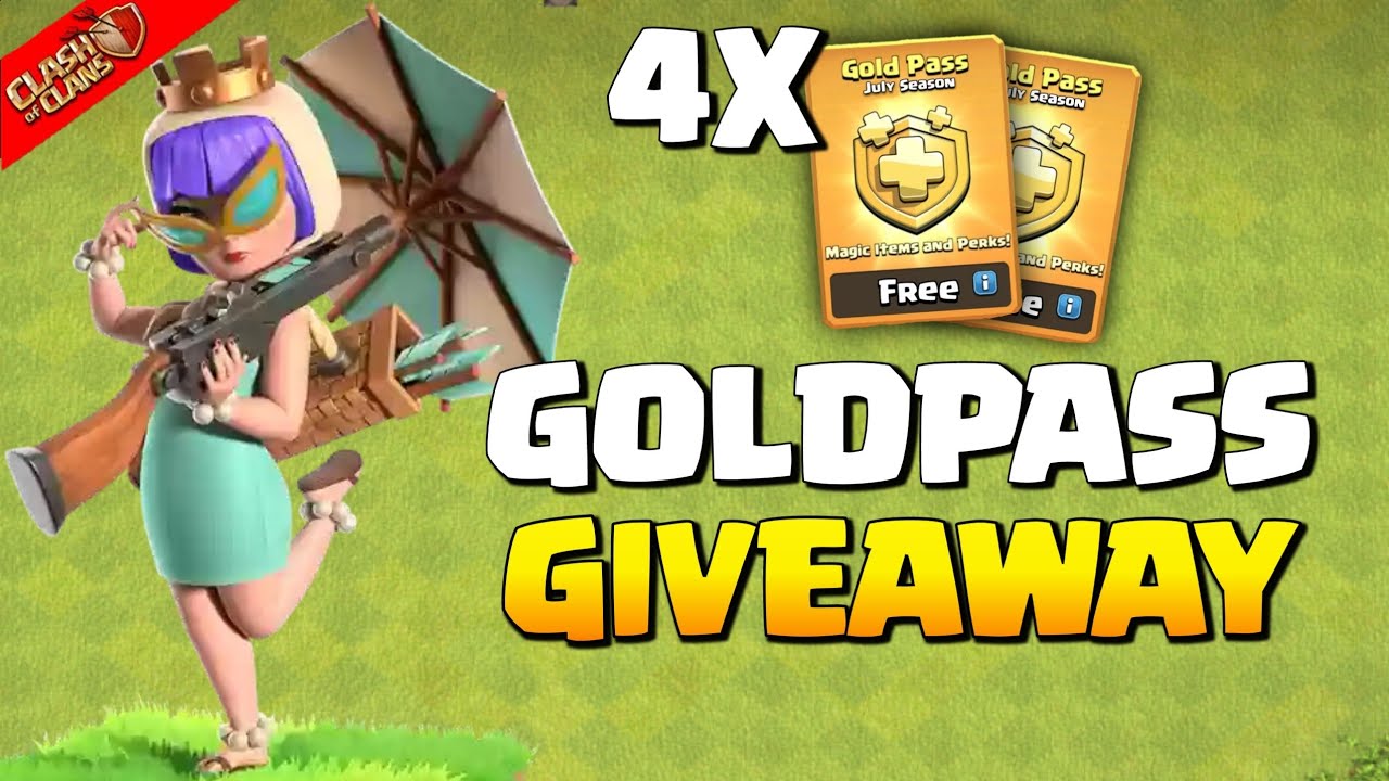 Goldpass Giveaway - How to Get Free Goldpass in Clash of Clans - YouTube
