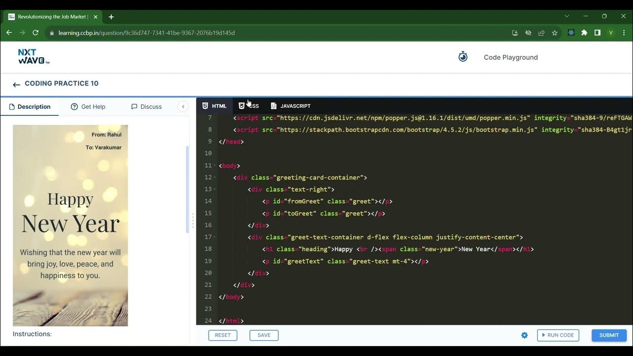 Greeting Card | Coding Practice 10 | Todos Application 2 | NxtWave | ccbp 4.o - YouTube