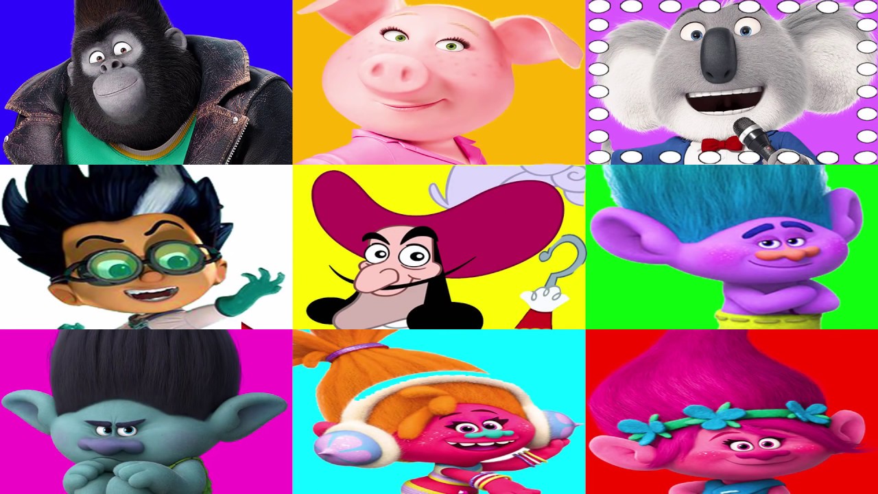 Heroes and Villains | Trolls, Sing Movie Colors Game - Paw Patrol ...