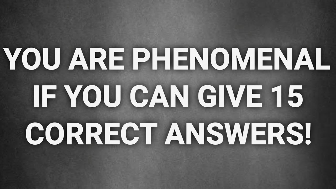 Trivia Test - How Many Can You Answer? 50 QUESTIONS - YouTube