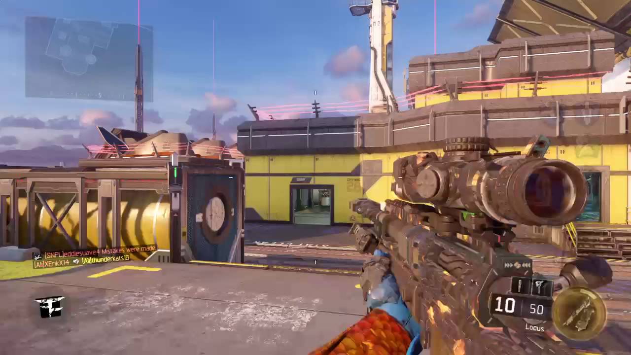 Bo3 My fist 360 tomahawk trickshot - YouTube