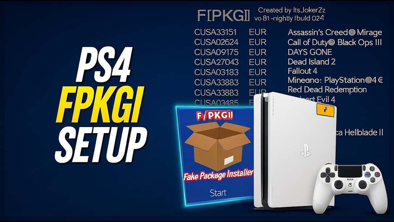 How to Install FPKGi on PS4 (All Firmware 9.00-11.00) | PS4 Jailbreak 2024/2025 NO USB! - YouTube