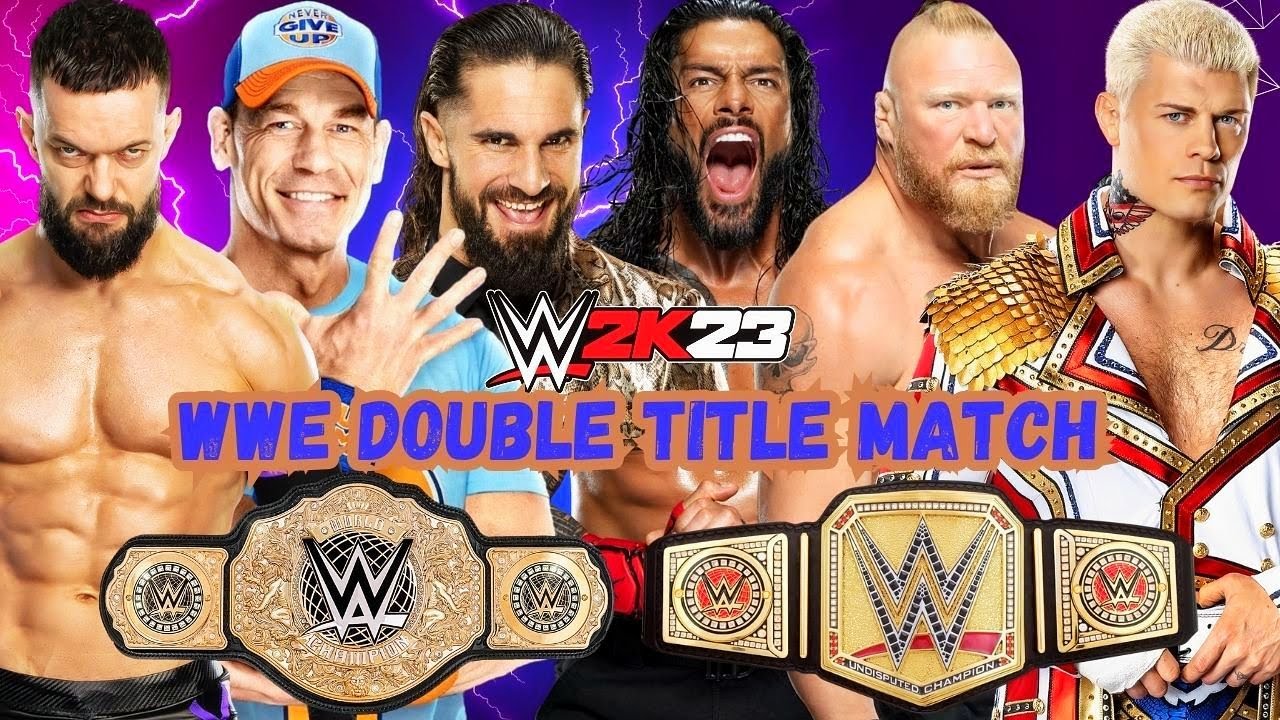 WWE Double Title Match | Roman Reigns Brock Lesnar John cena Seth ...