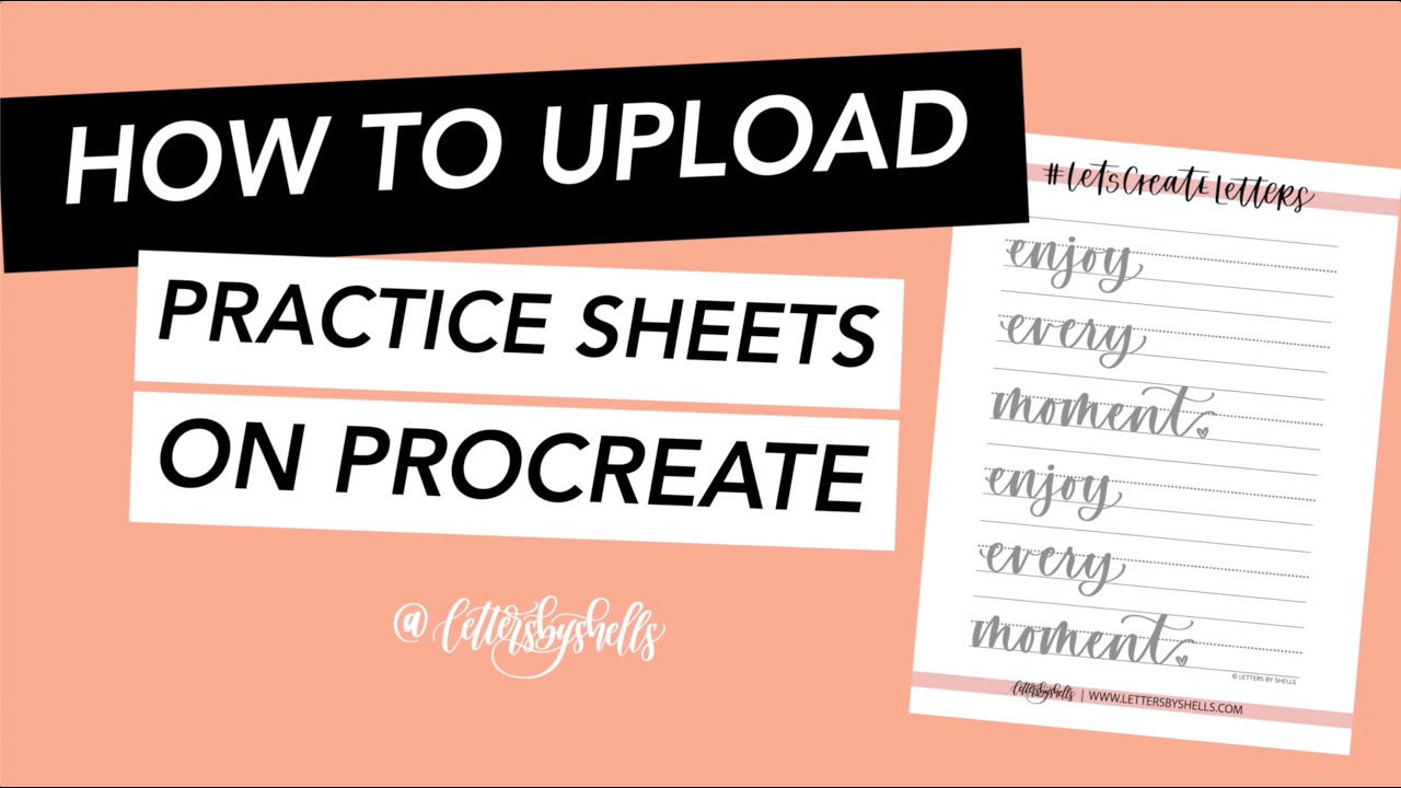 How to upload practice sheets to Procreate + How to access my *free ...