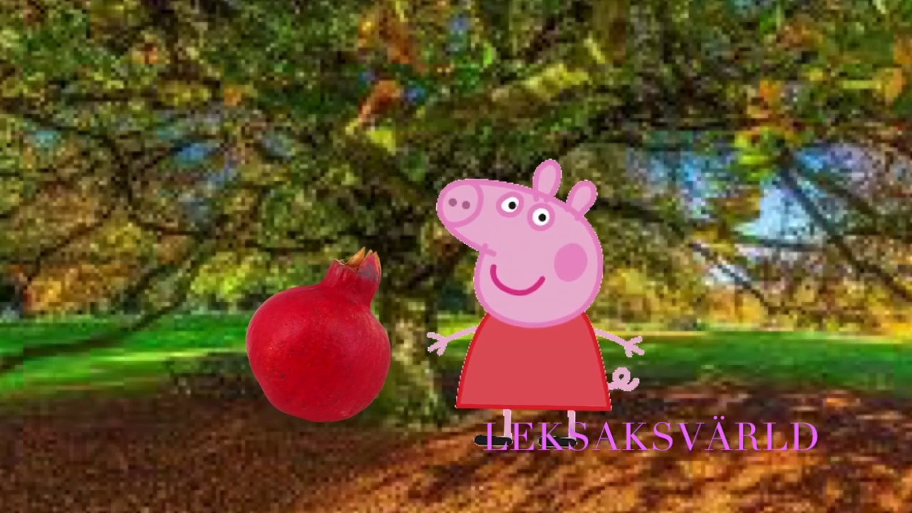 Peppa pig svenska: Greta Gris familj väljer frukter - YouTube