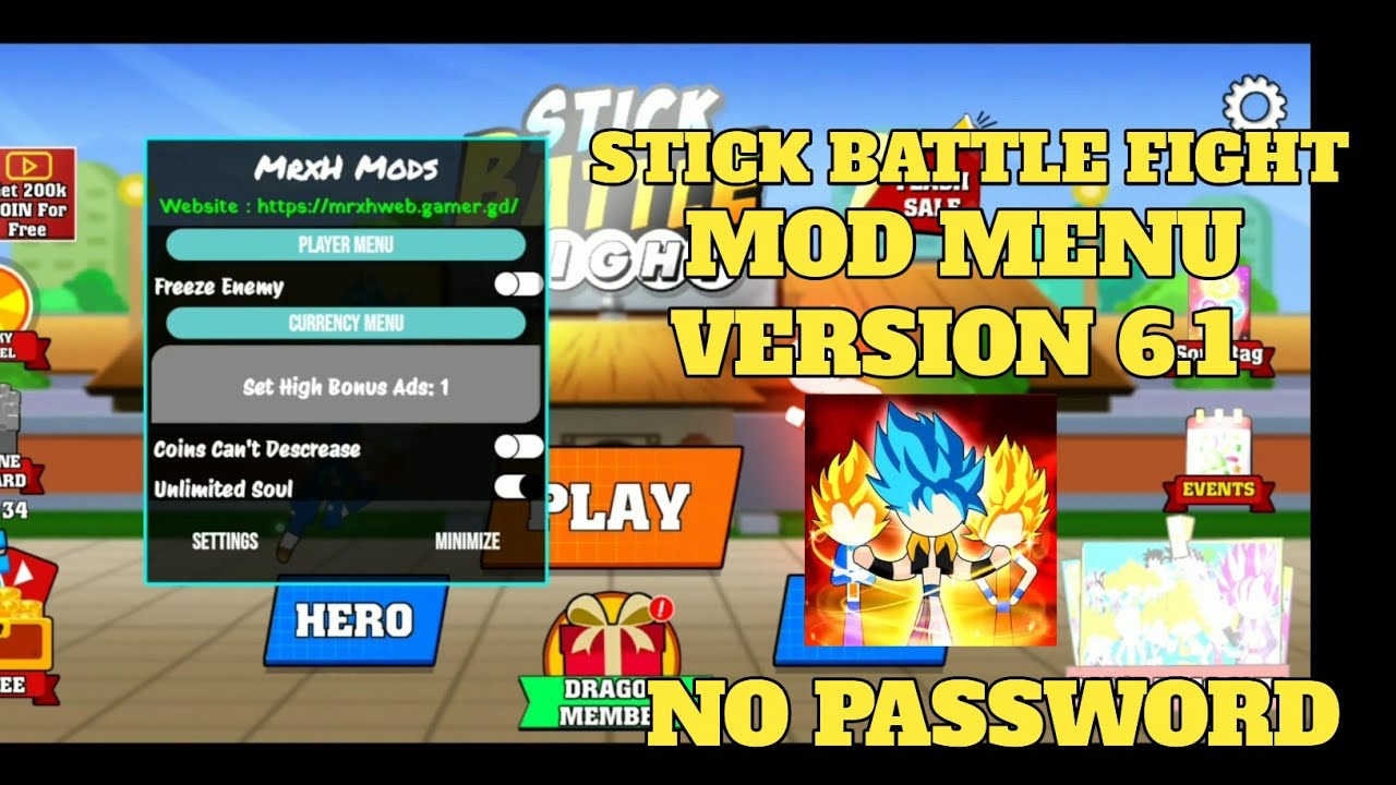 Stick Battle Fight Mod Menu Version 6.1 | No Password - YouTube