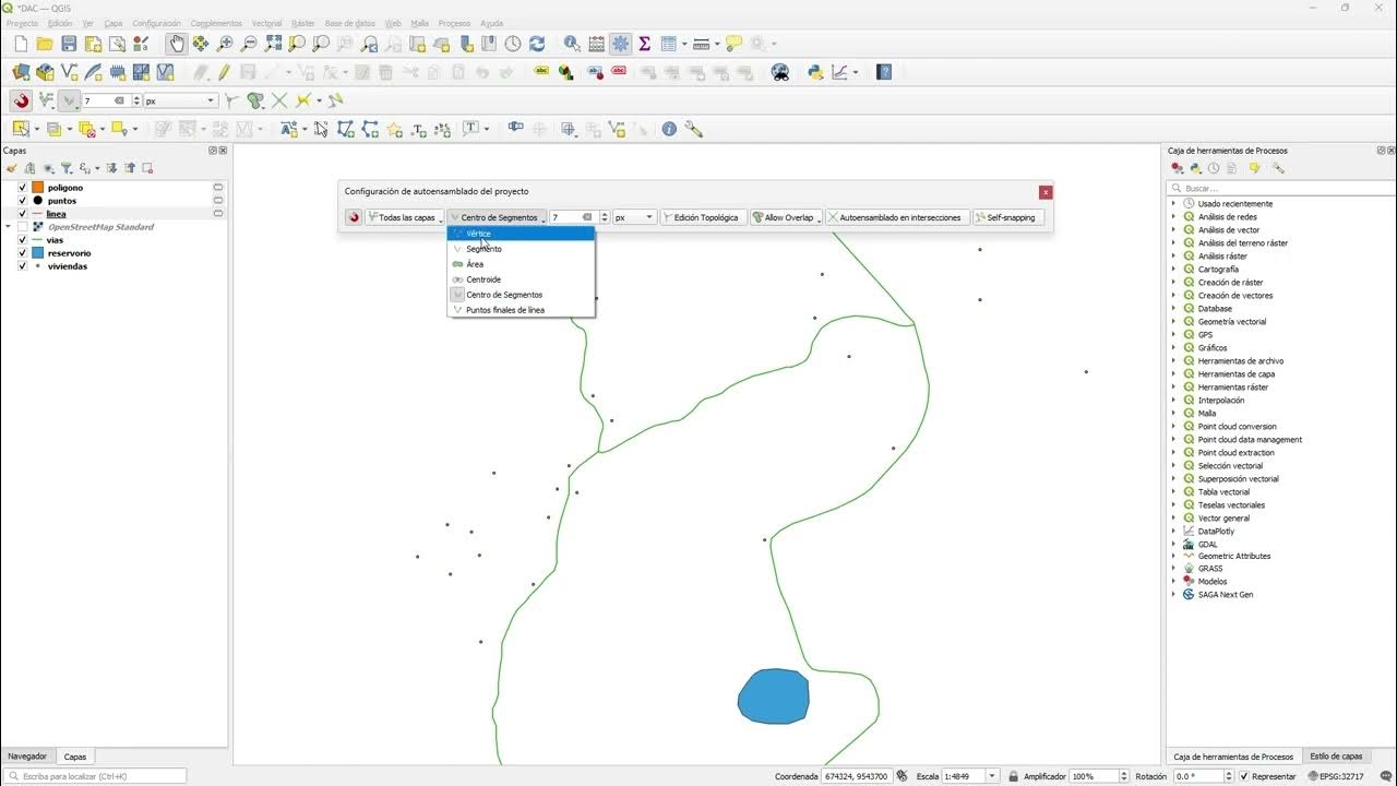Snapping o autoensamblado de vértices en QGIS - YouTube