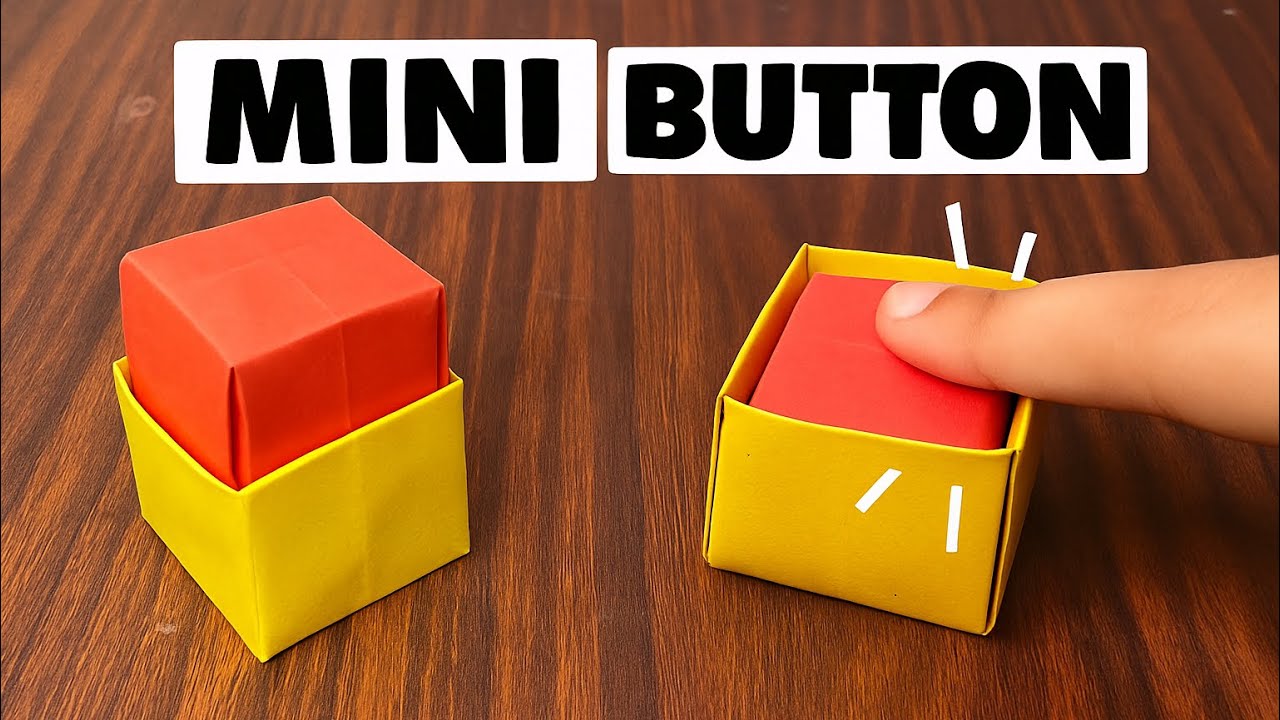 How to make MINI origami BUTTON TOY NO GLUE | origami pop it | origami ...