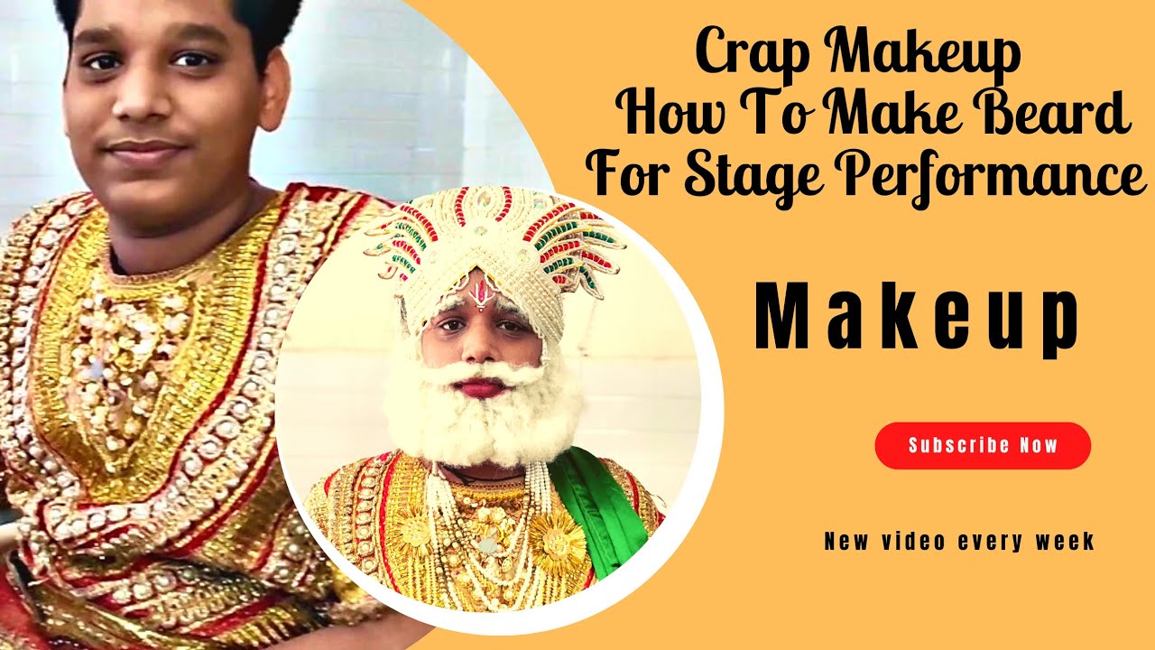 How to make Beard for Stage Performance || Theatre Makeup #makeup # ...