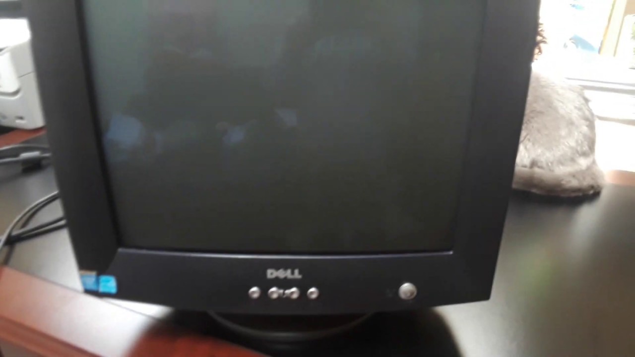 Dell E773c CRT monitor turning on - YouTube