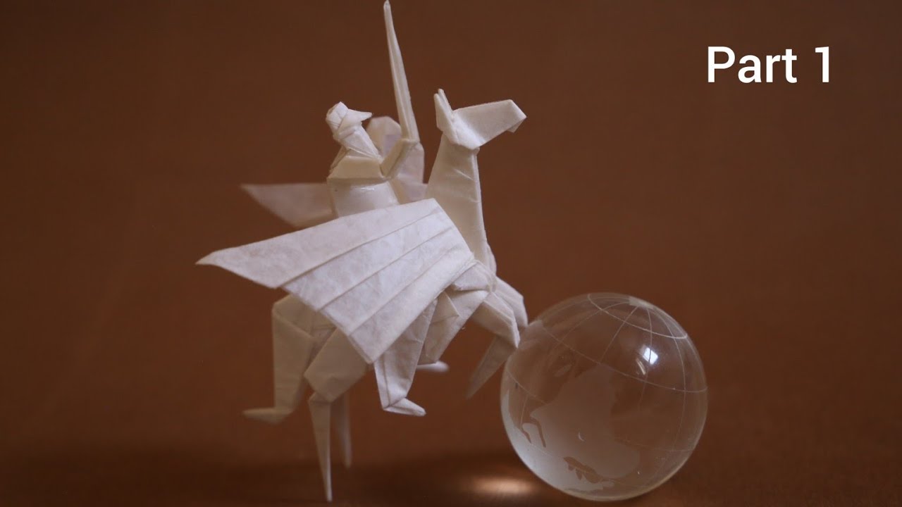 Origami "knight On Pegasus" Part (1) [AG Origami] - YouTube