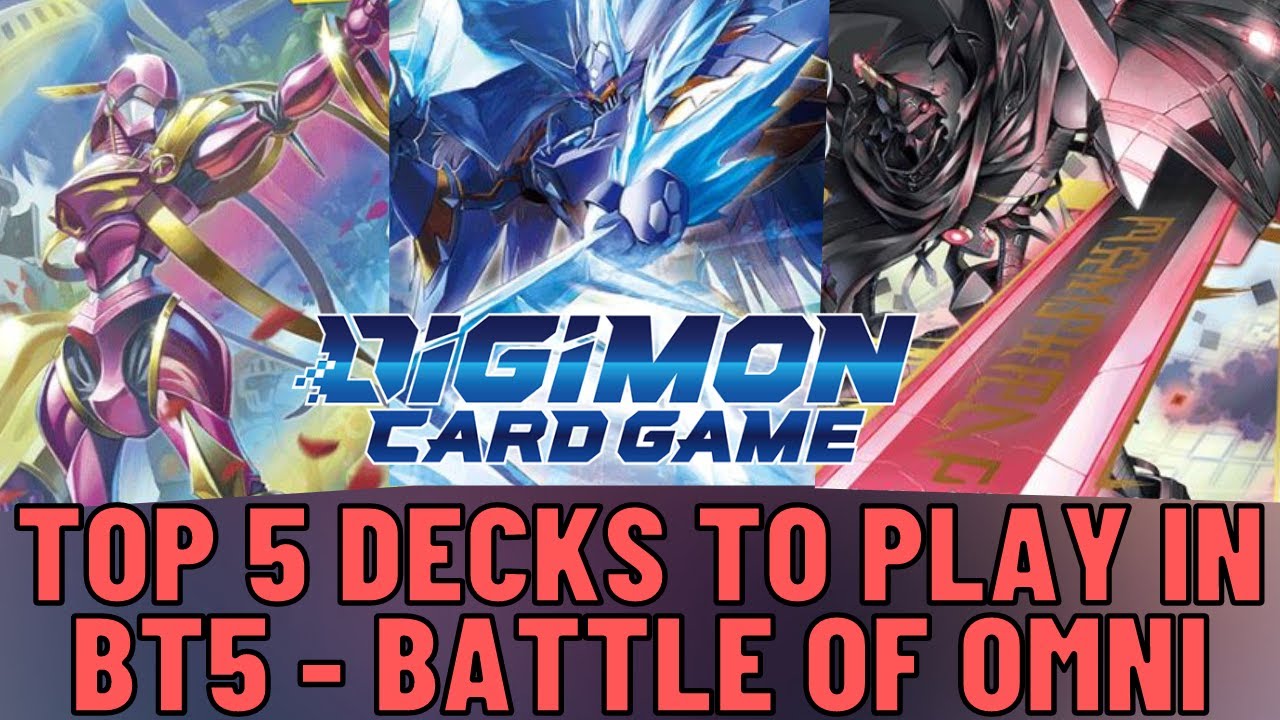TOP 5 Decks To Try In BT5 Battle Of Omega Format || Digimon TCG BT5 ...