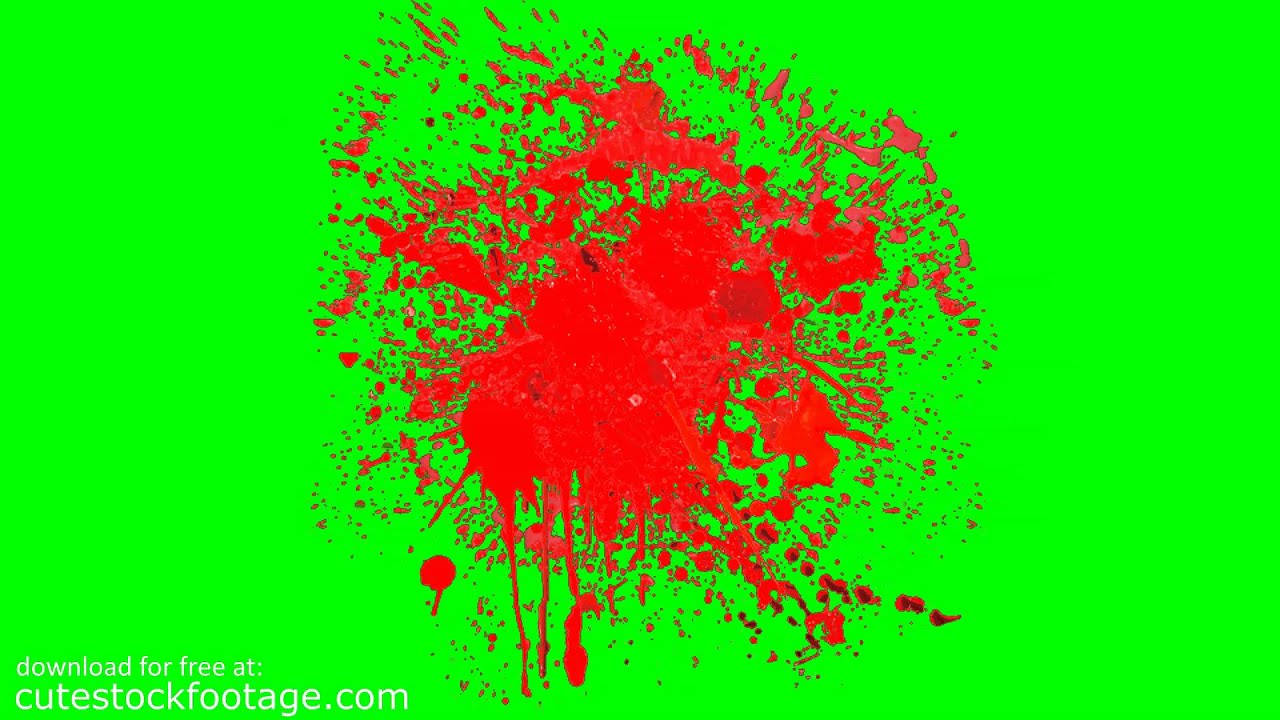 blood splatter 8 - HD chroma key footage - YouTube