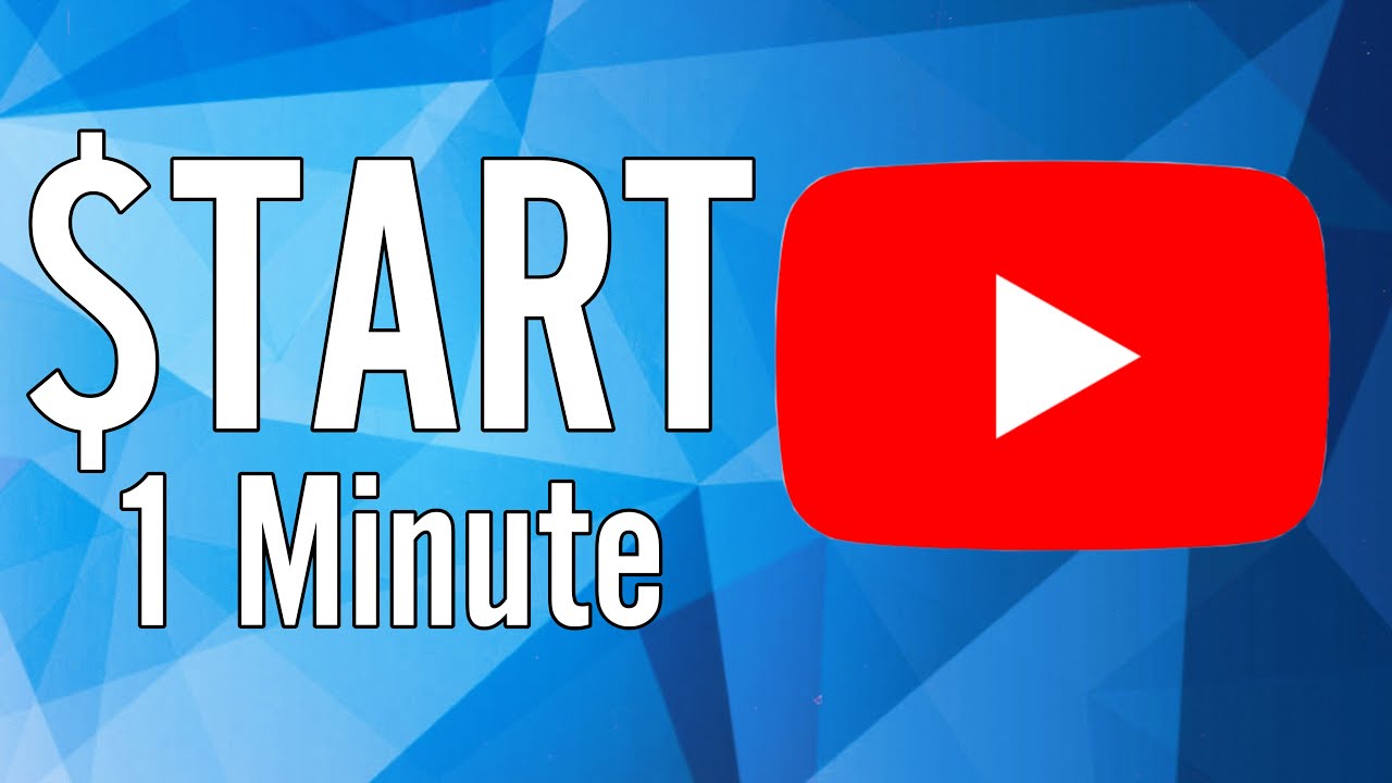 Start A YouTube Channel + Make Money - in 1 Minute 🔴 (beginner's guide ...