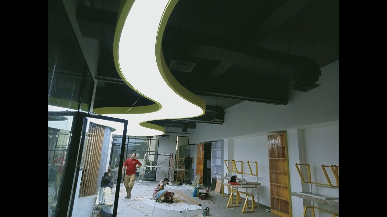 Barrisol Lighting for office, beautiful Barrisol Ceiling - YouTube