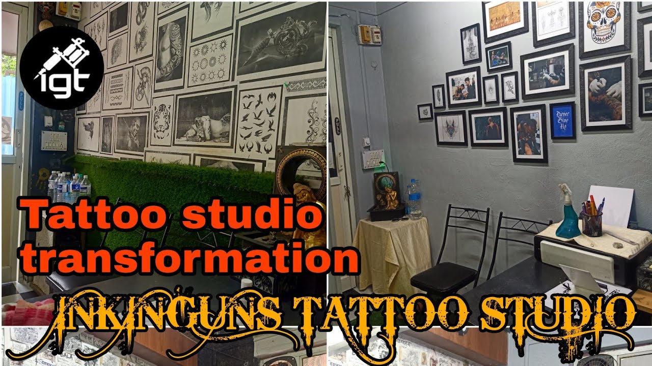 Tattoo studio tour • Tattoo studio transformation • Make over of mini ...