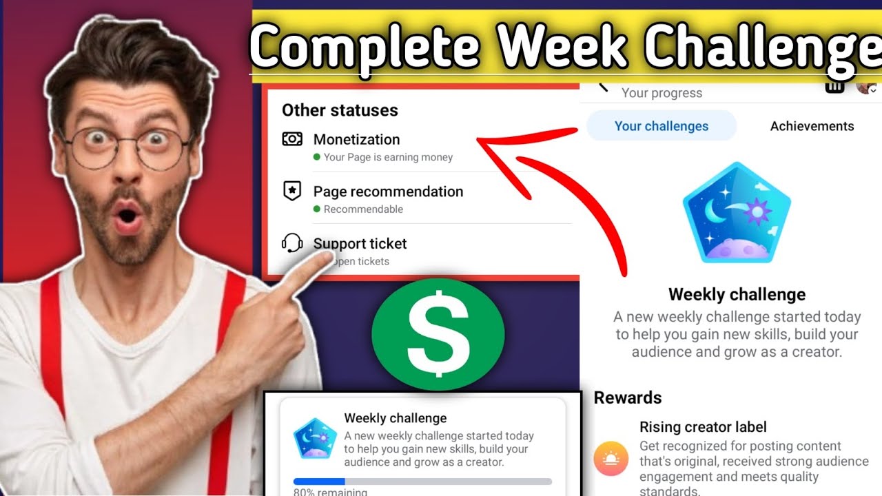 How To Complete Facebook Weekly Challenge Easy. - YouTube