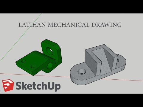 TUTORIAL GAMBAR TEKNIK 3D DI SKETCHUP - YouTube