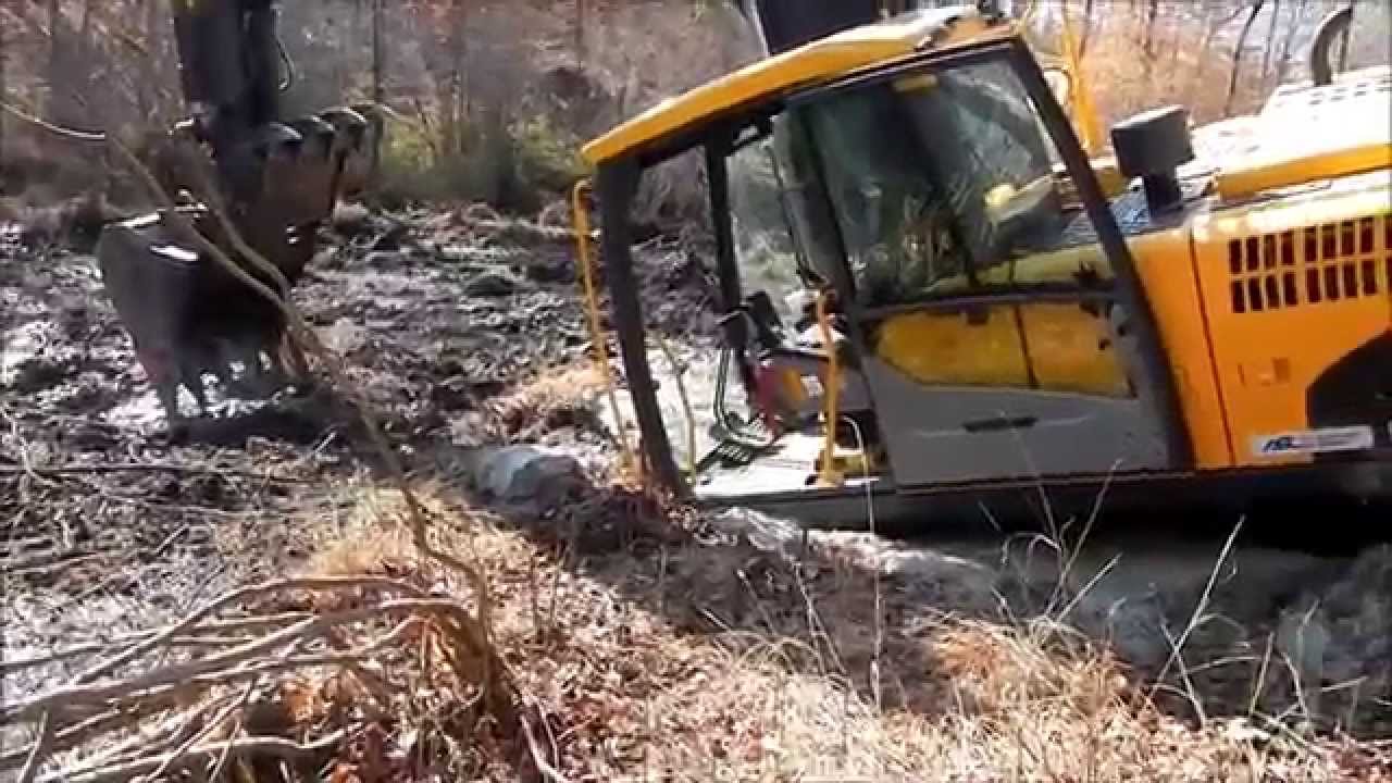 I Got The Excavator Stuck - YouTube