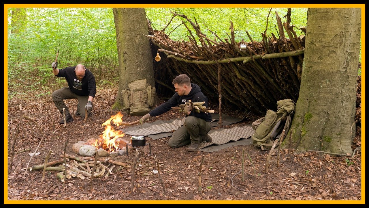 Bushcraft Tag mit Lagerbau - ⚠️ Was ist mit dem Bunker? ⚠️ - Outdoor ...