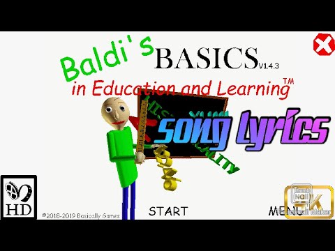 Baldi's basic song lyrics★★★ - YouTube