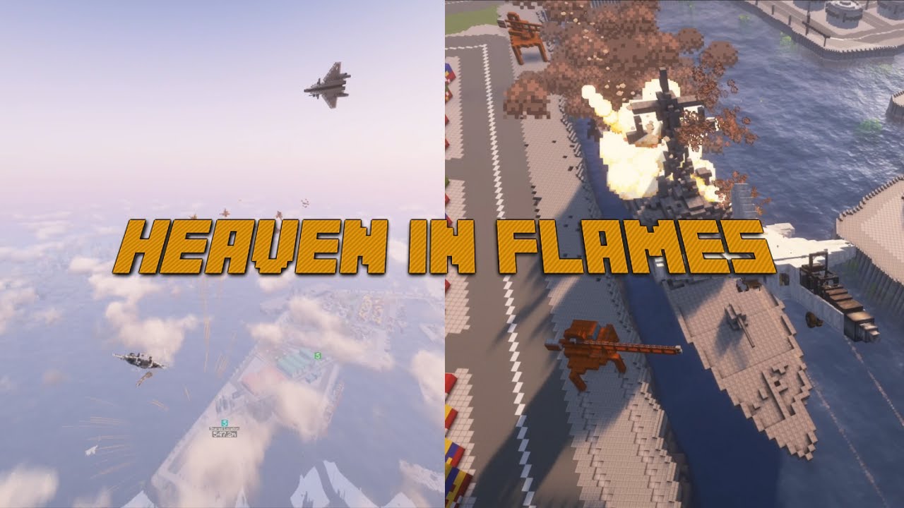 LARGE scale AIR ASSAULT in Minecraft: Attack On Heaven Port (with BGM ...