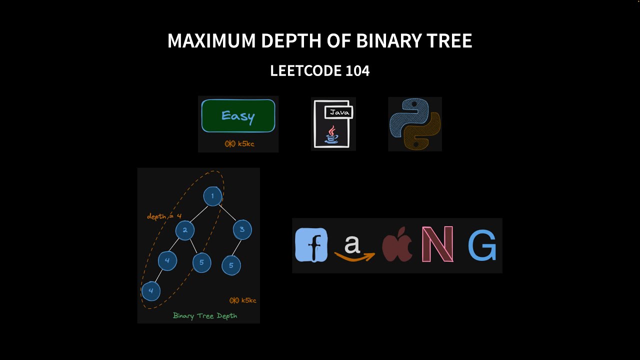 Maximum Depth of Binary Tree - Leetcode 104 | Recursive and Iterative ...